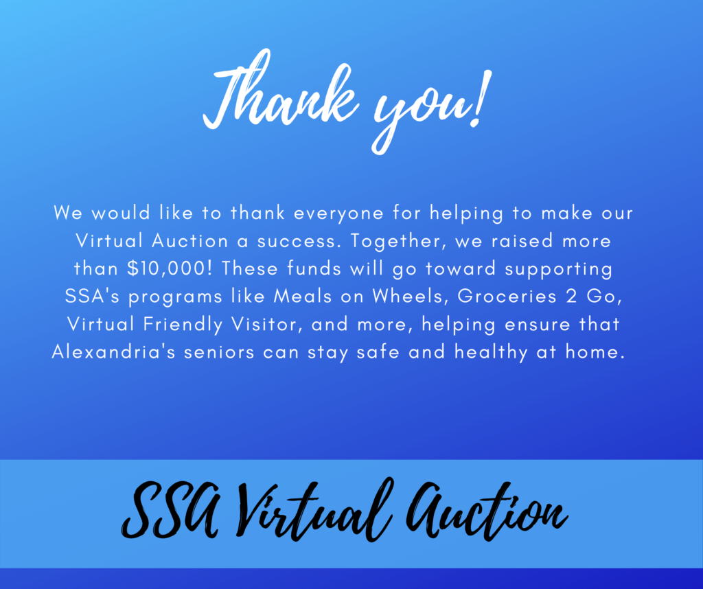 Thank you for making our auction a success! - Senior Services of Alexandria